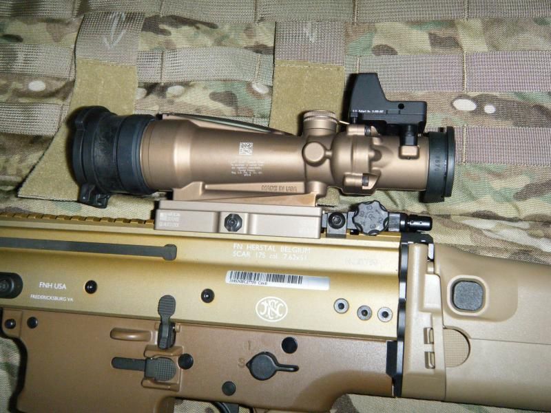 WTS; Trijicon Acog TA11-G FDE with 7.62 reticle, 3.5x with Trijicon RMR | FN Herstal Firearms