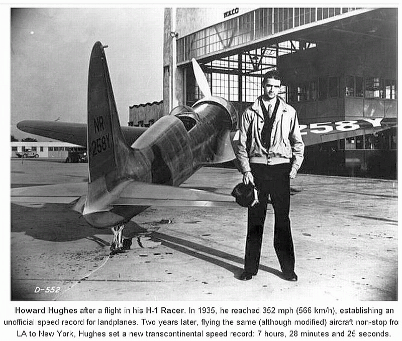 Howard Hughes with his H-1 Racer aircraft. 1935. : ImagesOfThe1930s